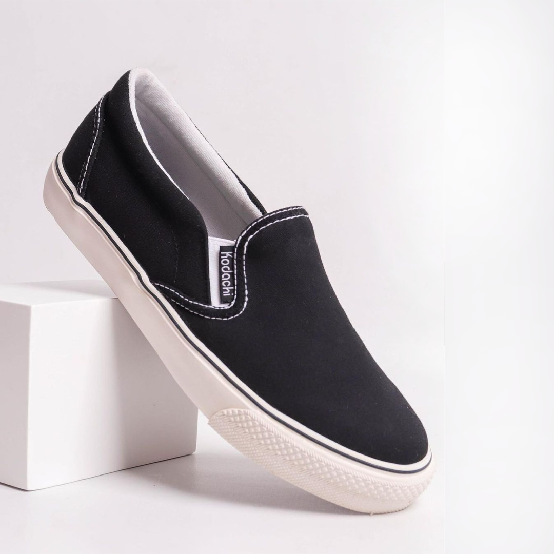 Sepatu Kodachi Classic Slip on Hitam | Sepatu Lokal